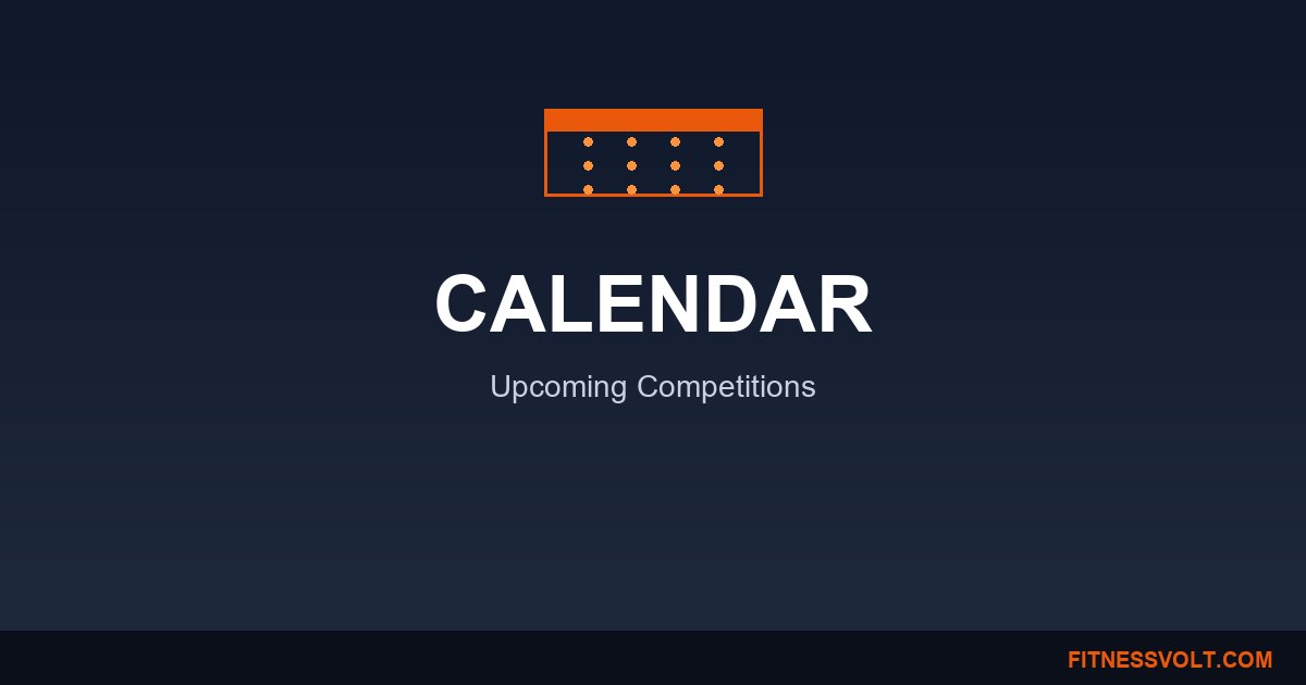 Strongman Calendar - Upcoming Competitions | FitnessVolt