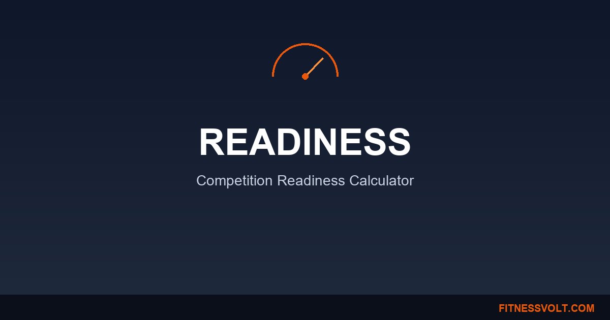 Competition Readiness Calculator - Are You Ready? | FitnessVolt