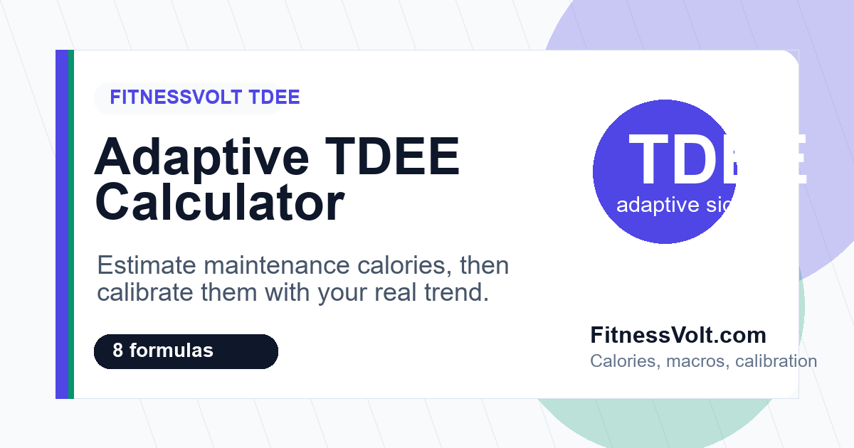 TDEE Calculator - Maintenance Calories | FitnessVolt