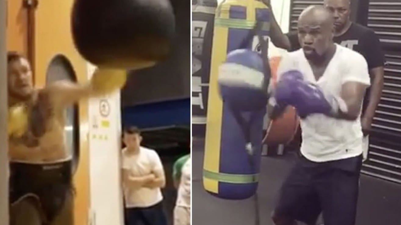 Video of Conor McGregor and Floyd Mayweather Training Side by Side ...