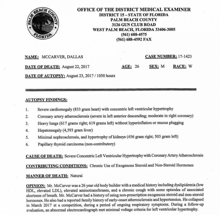 Breaking News: Dallas McCarver's Autopsy Result Has Been Released ...