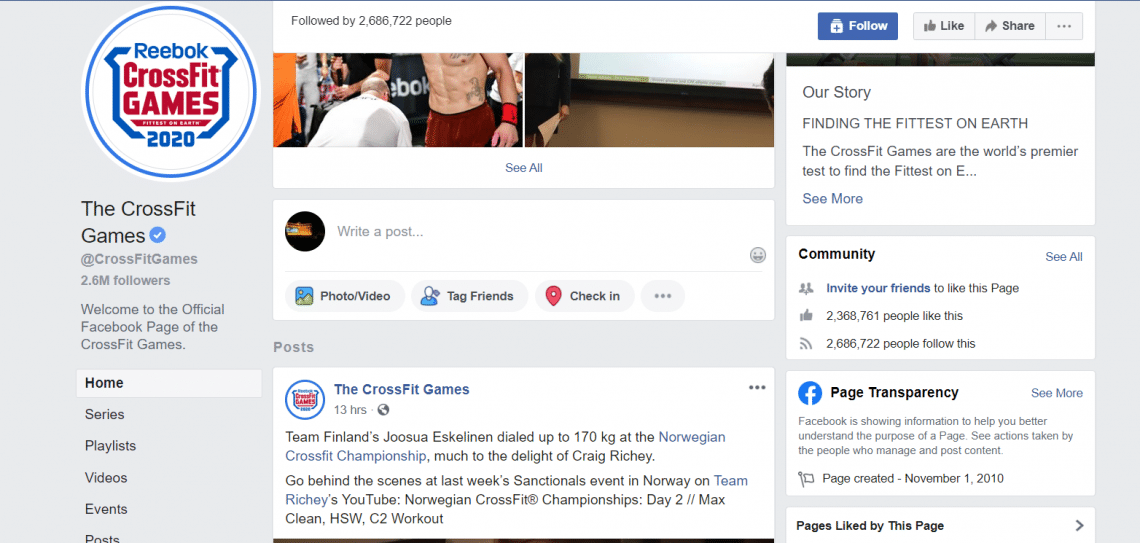 CrossFit Games Has Reopened Their Facebook Page After Nearly A Year ...
