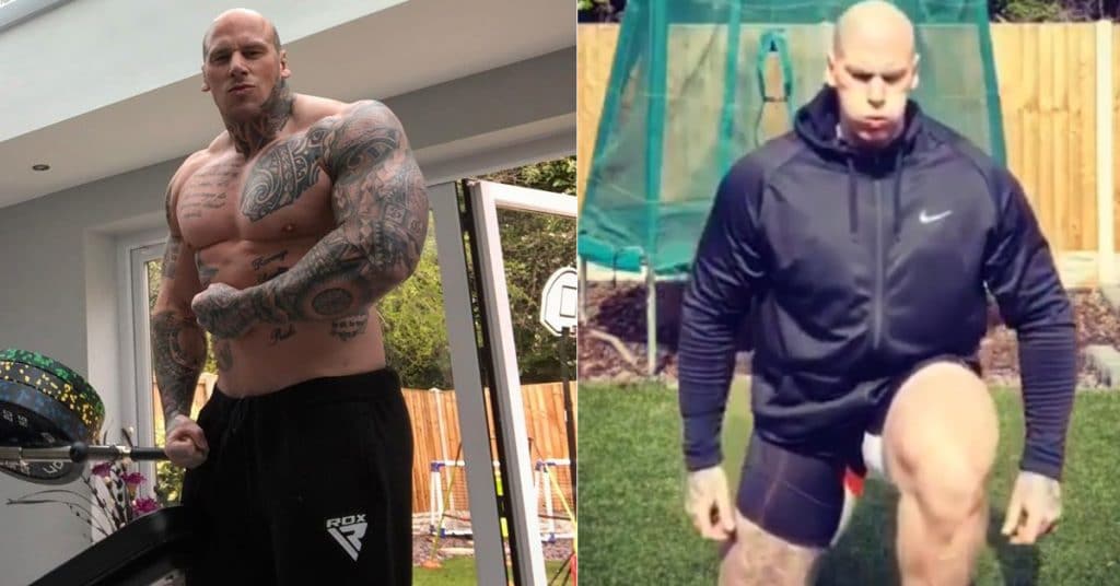 6'8" Bodybuilder Martyn Ford Shares Home Leg Workout With Fans ...