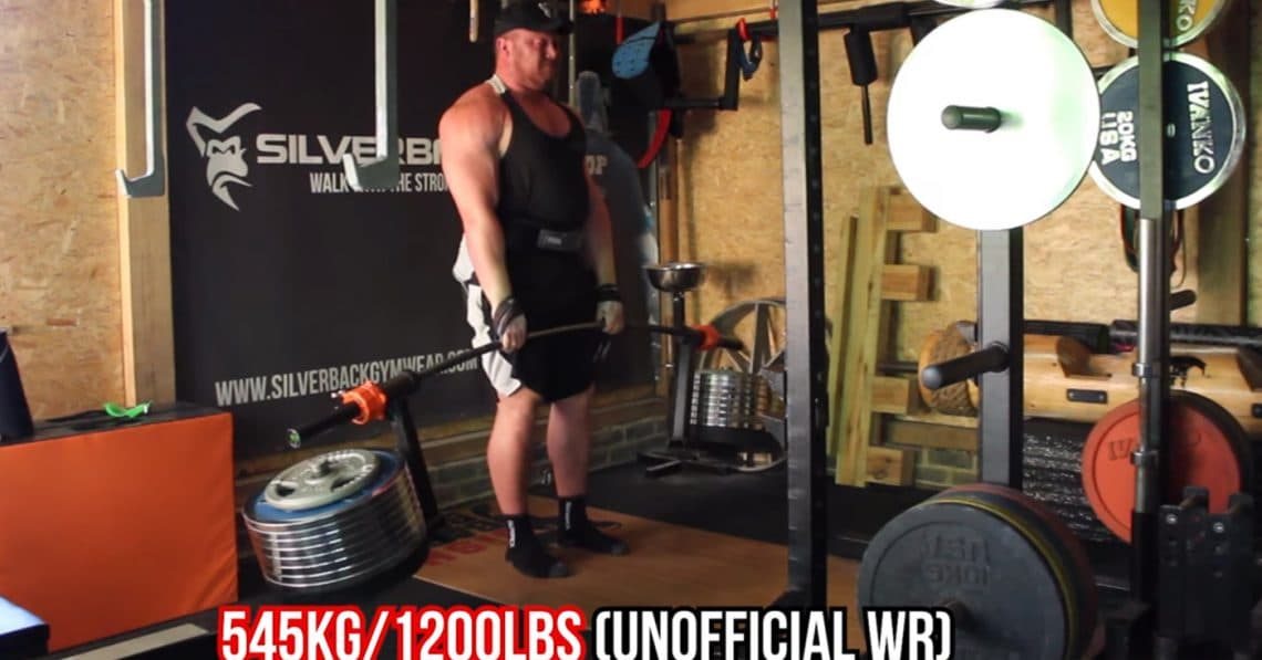 Strongman Adam Bishop Sets Unofficial Silver Dollar Deadlift World ...