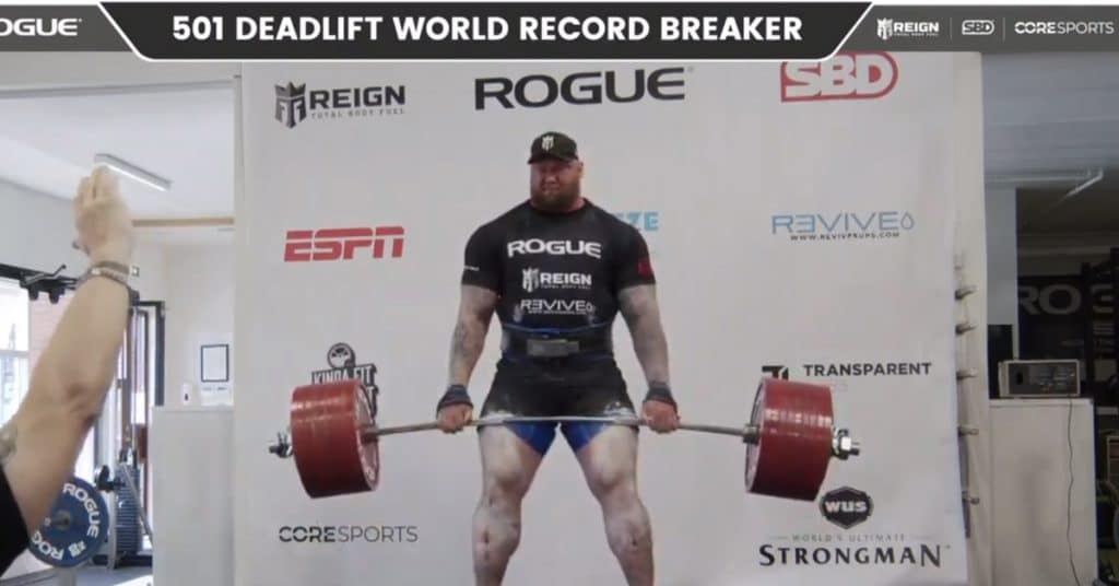 Hafthor Bjornsson Deadlifts 501kg and Sets All-time World Record – Fitness Volt