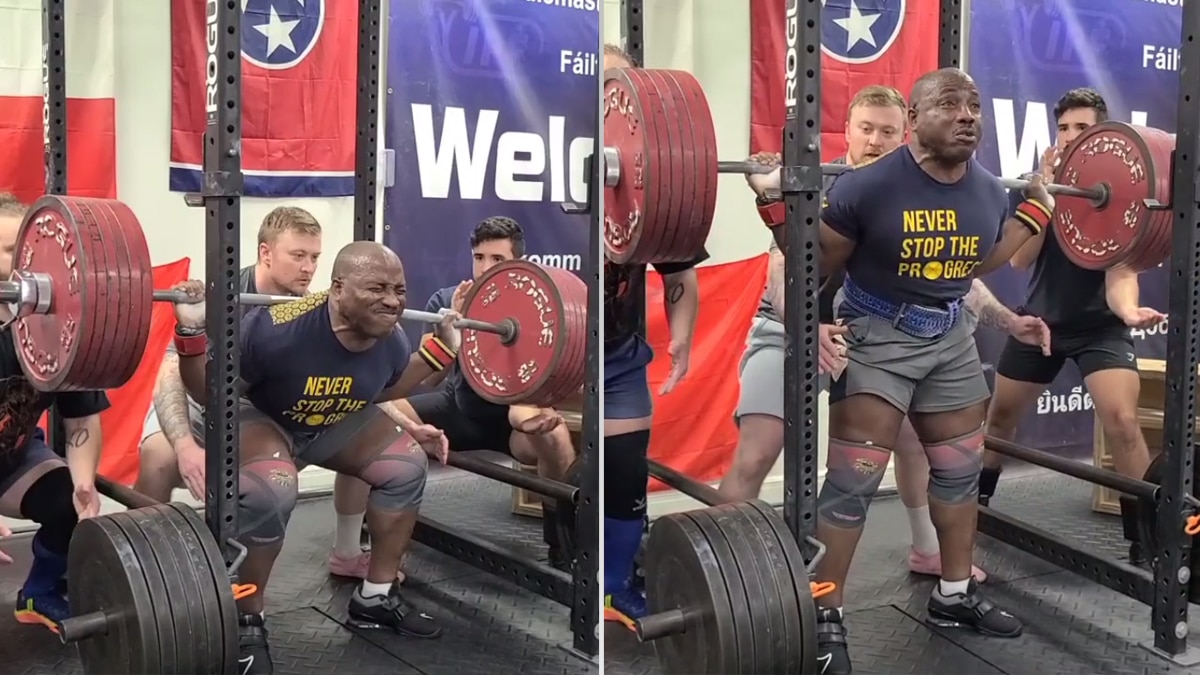62-yo Powerlifter David Ricks Raw Squats 325kg (716lbs) Double PR ...