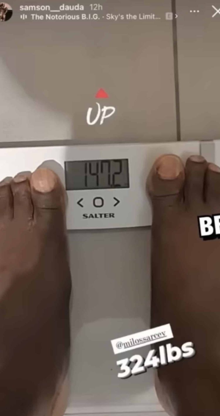 Bodybuilder Samson Dauda Weighs In 324-lbs In Off-Season Physique ...