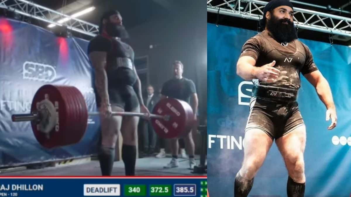 Powerlifter Inderraj Singh (120KG) Crushed 385.5-kg (849.9-lb) Raw ...