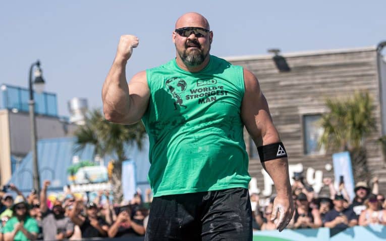 Brian Shaw Crushes 200-lb (91-kg) Dumbbell Bench Press for 5 Reps in ...