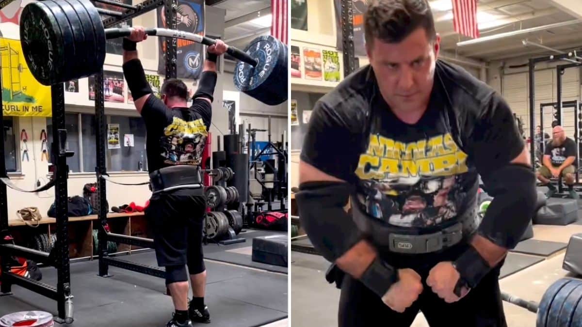Strongman Nicolas Cambi Locks Out Massive 427-lb Push Press By Using ...