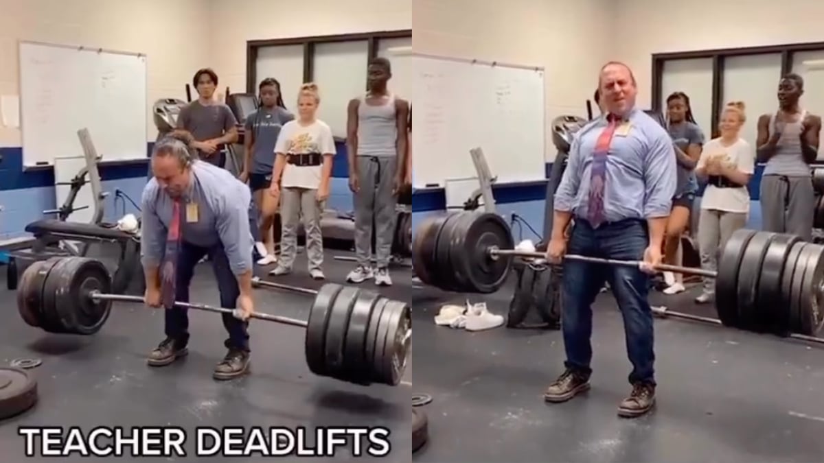 High School Principal Shocks Students with Insane 585-lb Deadlift ...