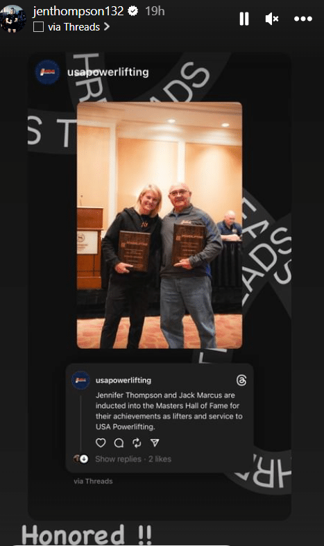 Jen Thompson (67.5KG) Inducted Into USAPL Masters Hall of Fame After a ...