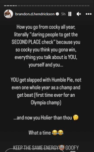 Brandon Hendrickson to Erin Banks After Recent Loss: "You Got Slapped With Humble Pie" – Fitness ...