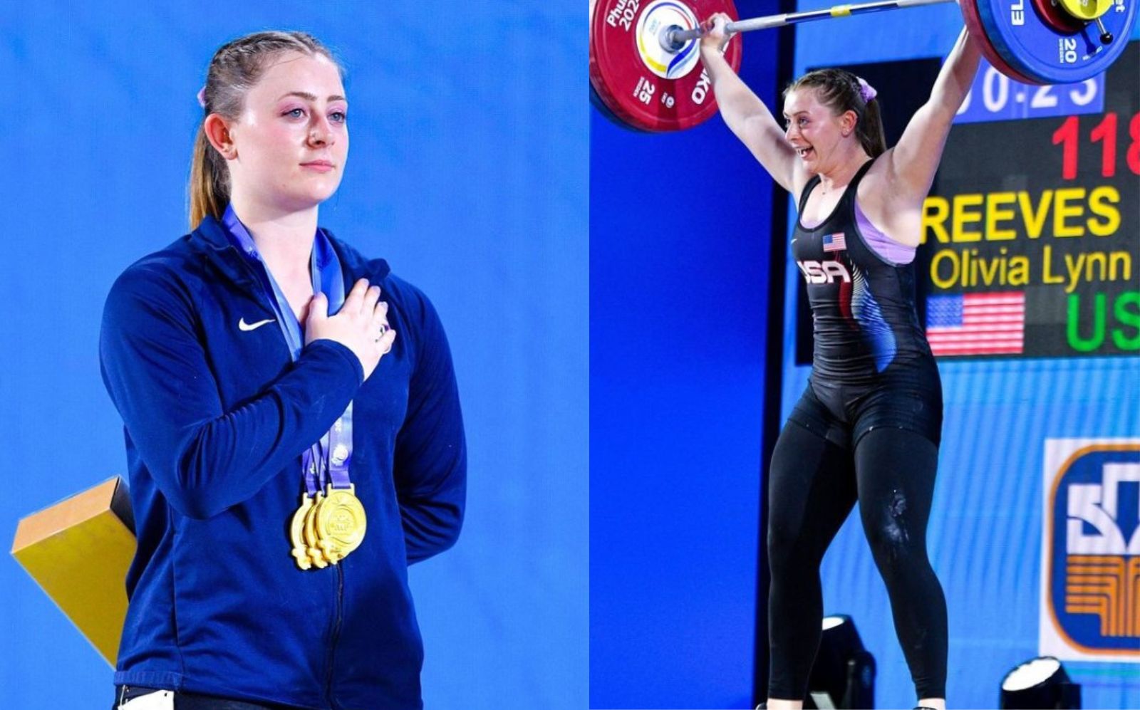 Weightlifter Olivia Reeves (71KG) Sets New PRs to Win 2024 IWF World ...