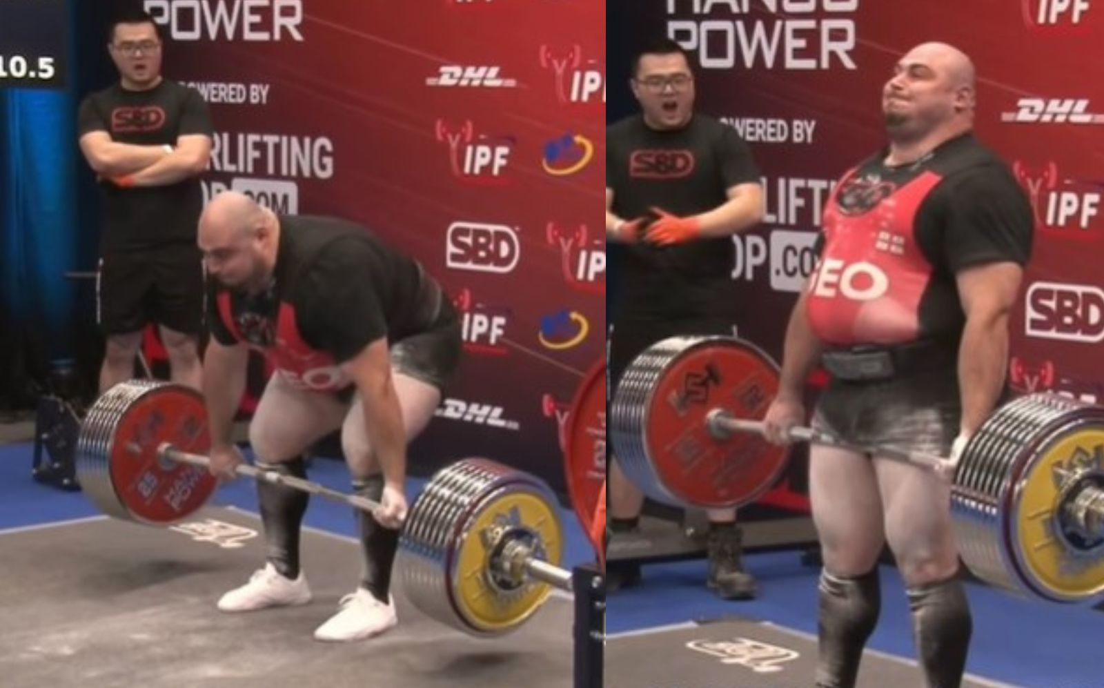 Temur Samkharadze (+120KG) Sets 410.5-kg (905-lb) Raw Deadlift IPF World Record at 2024 Euro ...