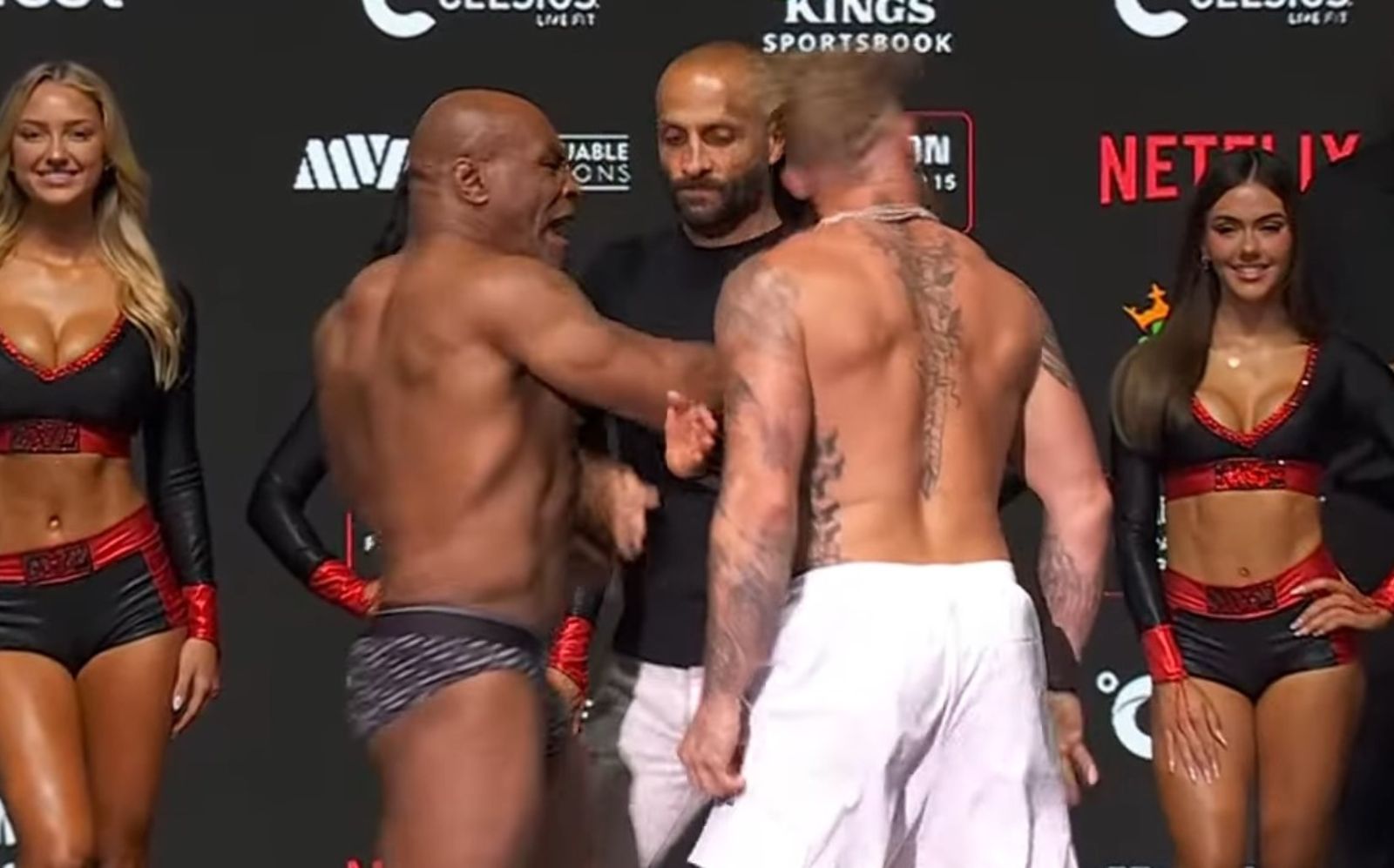 Video: Mike Tyson Slaps Jake Paul in Tense Final Face-off Before Their Boxing Match; Logan Paul ...