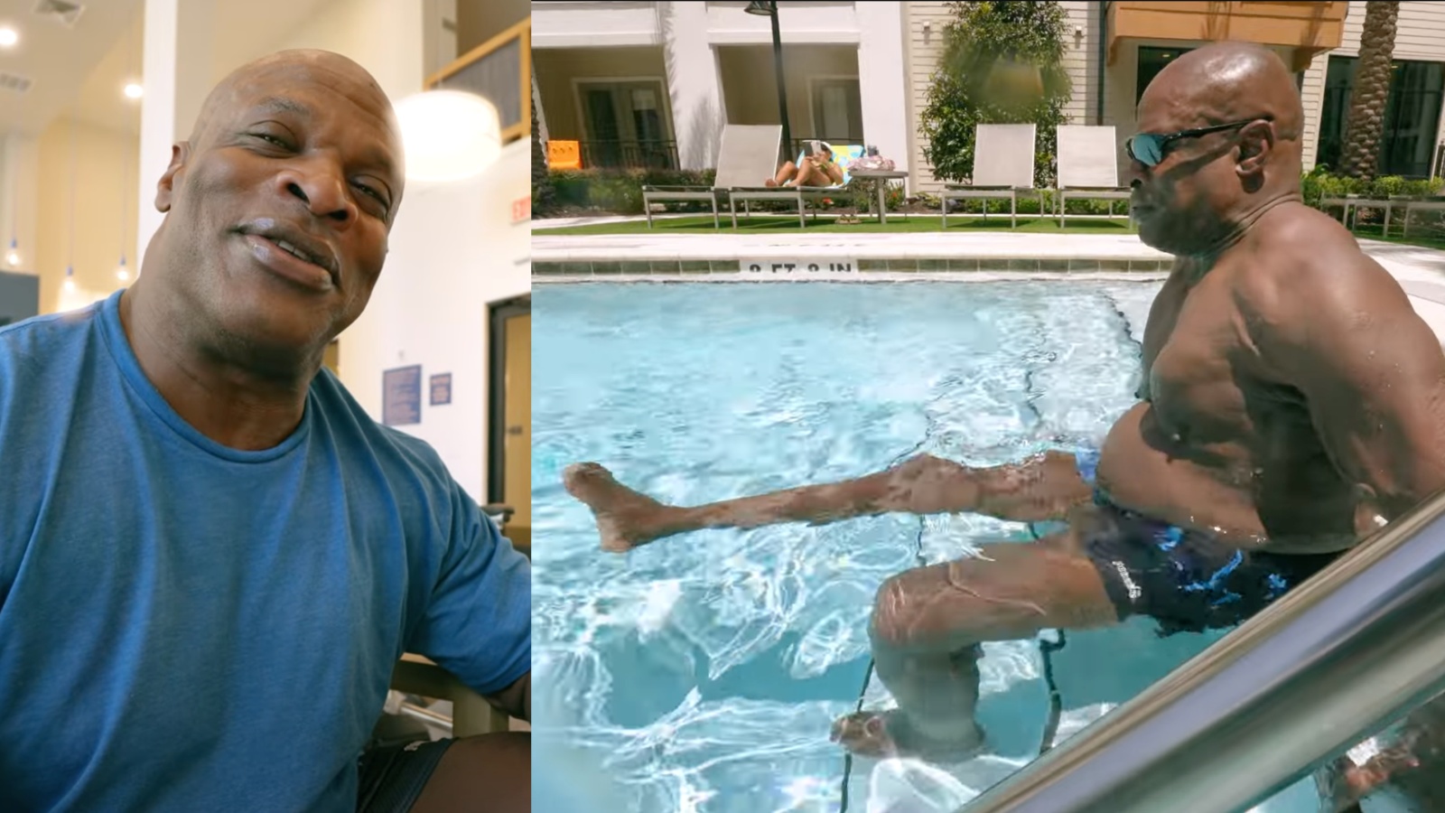 Ronnie Coleman Shares 4 Pool Rehab Exercises He's Using to Walk Again ...