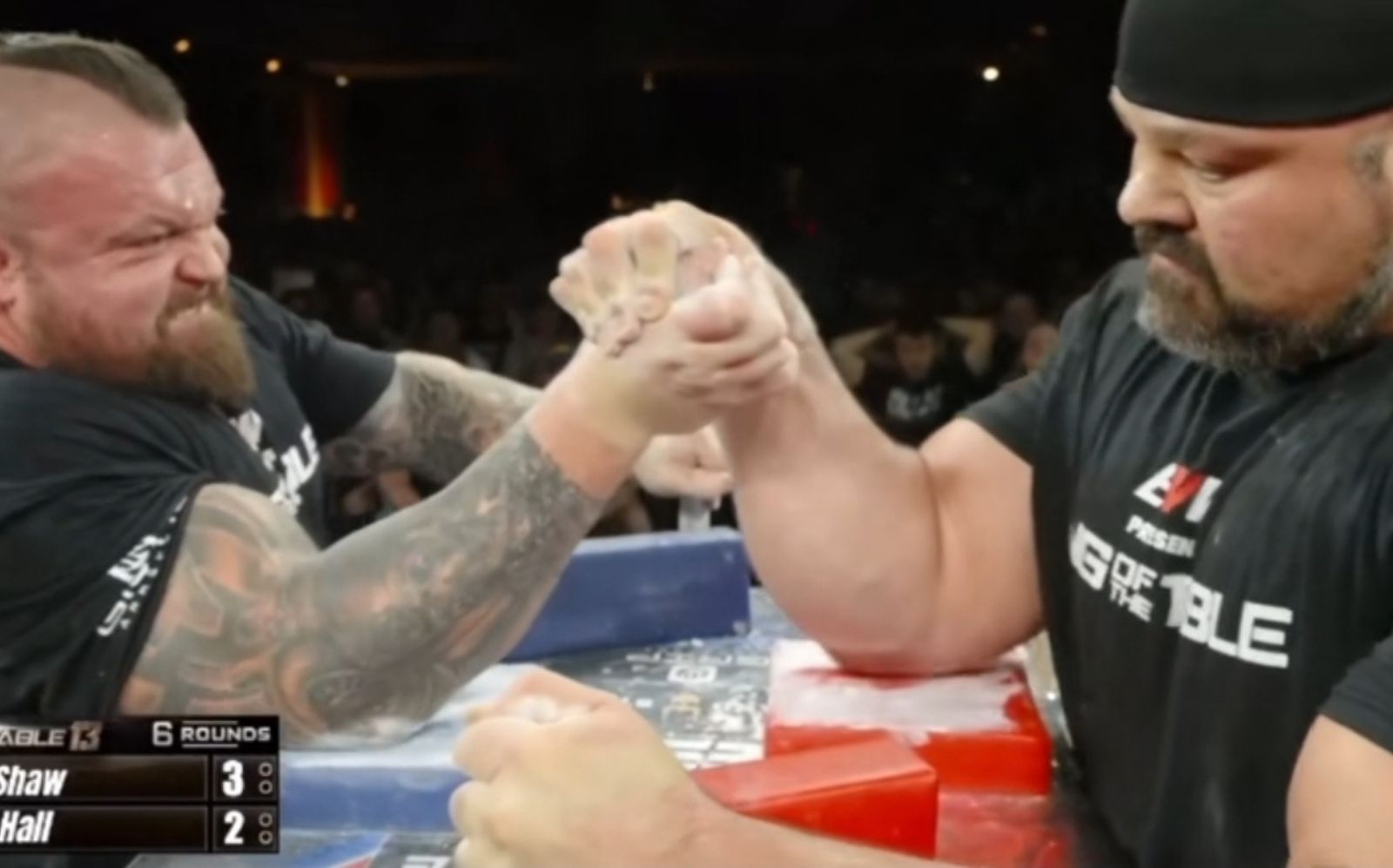 Brian Shaw Beats Eddie Hall in Incredible Pro Arm Wrestling Debut – Fitness Volt