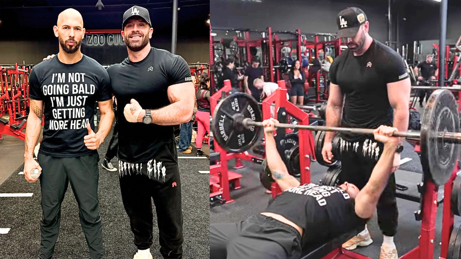 Bradley Martyn and Andrew Tate Push Each Other Through AMRAP Bench ...