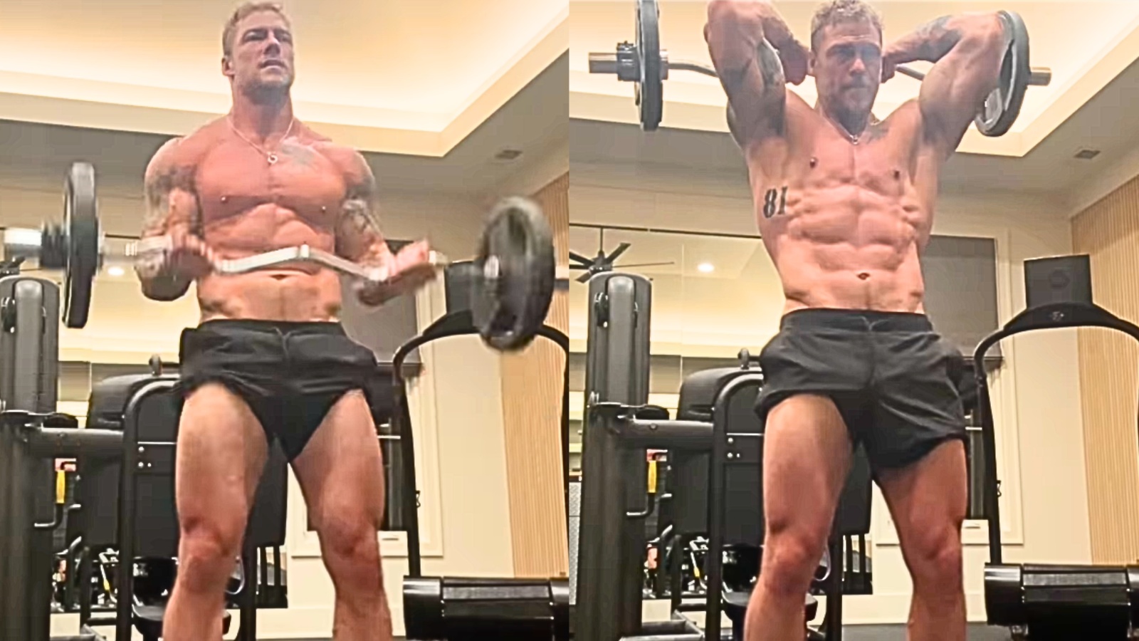 Alan Ritchson Shows Off Ripped Upper Body, Hits 'Low-Ish Weight & High Volume' Workout for ...